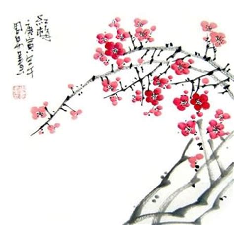 Page Chinese Plum Blossom Paintings China Plum Blossom Art Scrolls