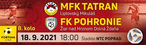 MFK Tatran Liptovský Mikuláš x FK Pohronie 08 kolo TicketLIVE