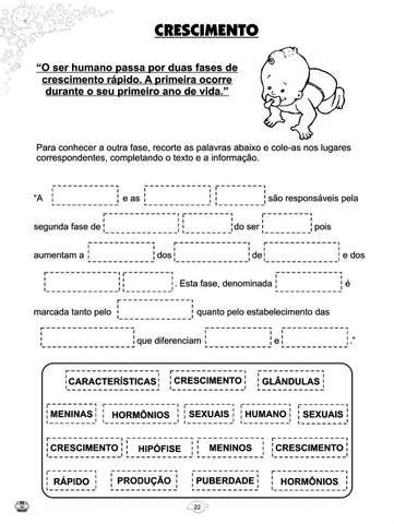 EDUCAÇÃO INFANTIL SEXUALIDADE E PUBERDADE ATIVIDADES E DESENHOS II