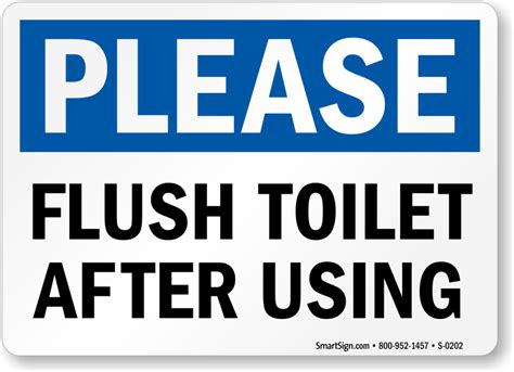 Free Printable Please Flush Toilet Sign Free Templates Printable