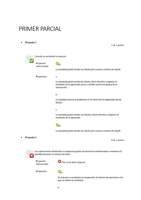 Todos Los Test Examen Tipo Test De Teoria De Contabilidad Financiera