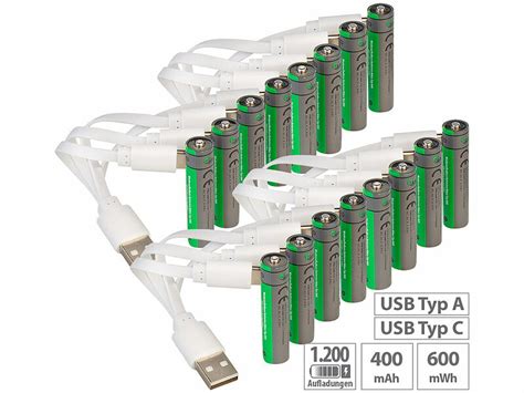 Tka Aaa Akku V Er Set Wiederaufladbare Batterien Typ Aaa Mwh