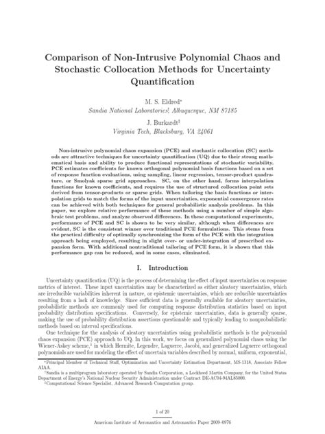 comparing the effectiveness of non intrusive polynomial chaos and stochastic collocation methods