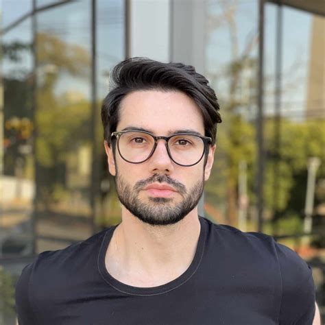 Óculos de Grau Masculino Redondo Preto Alex Safine