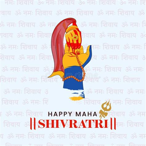 Hindu Festival Of Happy Maha Shivaratri Celebration Concept With