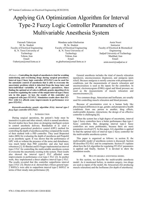 pdf applying ga optimization algorithm for interval type 2 fuzzy logic controller parameters