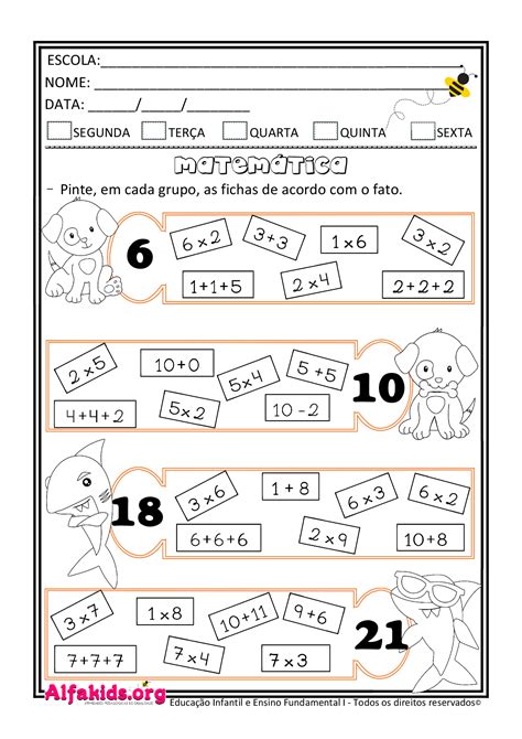 Atividade De Matemática 3 Ano Multiplicação