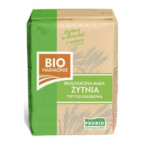 MĄKA ŻYTNIA CHLEBOWA TYP 720 BIO 1 kg PROBIO BIOHARMONIE RolnikEko pl
