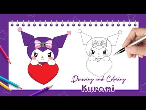 How To Draw Kuromi With Heart Easy Sanrio Draw Coloring Step By