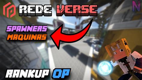 NOVO SERVIDOR RANKUP OP RPG MAQUINAS SPAWNERS PESCA CAMPO E MAIS