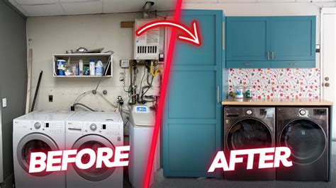 You Wont Believe This DIY Garage Laundry Room Makeover YouTube