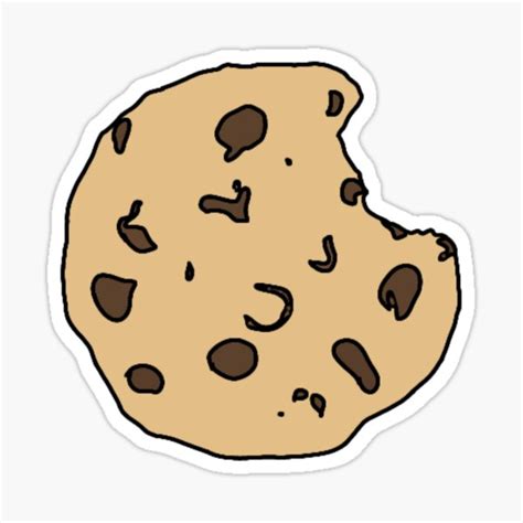 Chocolate Chip Cookie Sticker For Sale By Veeslay Redbubble
