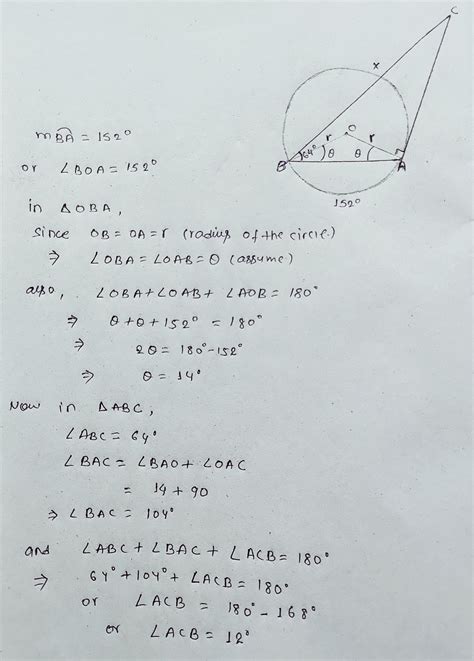 [solved] the figure below shows a triangle with vertices a and b on a circle course hero