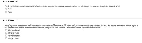 solved question 10 the dynamic incremental rsistance rd of