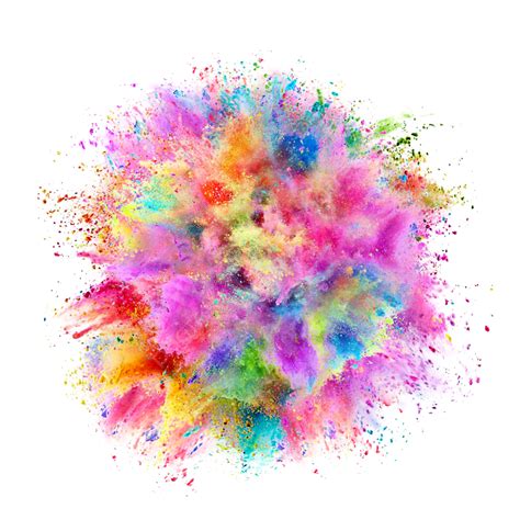 Colorful Powder Explosion Transparent Psd Colorful Powder Explosion