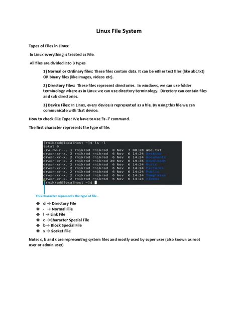 a comprehensive guide to linux file system types navigation commands and directory structure