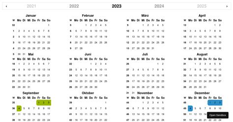 Rc Year Calendar Examples CodeSandbox