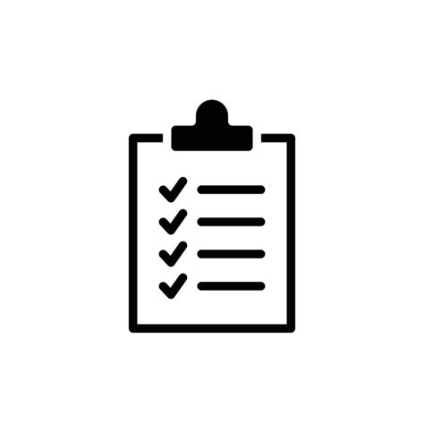 Clipboard Checklist Icon Simple Flat Style Document With Checkmark