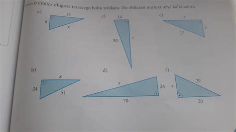 Oblicz długość trzeciego boku trójkąta Do obliczeń możesz użyć