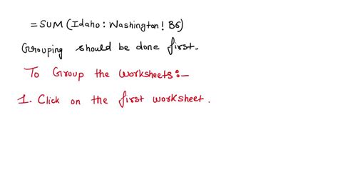 In Cell B Enter A Formula Using The Sum Function D References And