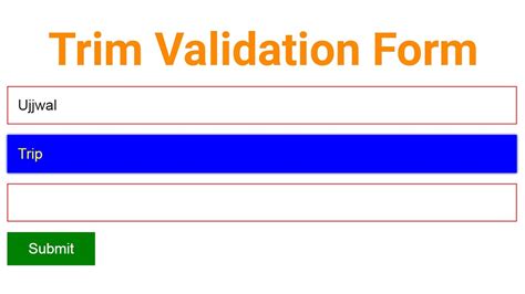 jquery input validation with trim jquery validation form submit jquery trim youtube