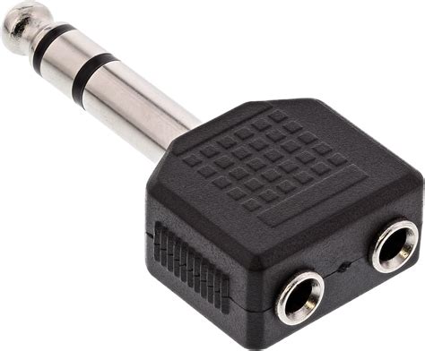 InLine 19919 Adattatore Audio Spina Jack 6 3 Mm A 2 X Presa Jack 3 5