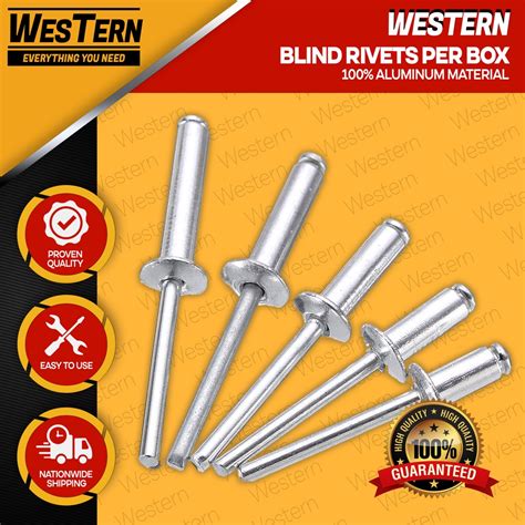 Blind Rivets All Sizes Aluminum Material Shopee