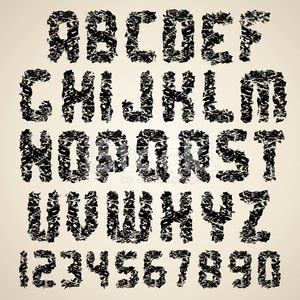 Grunge Alphabet Letters And Numbers Stock Vector Royalty Free