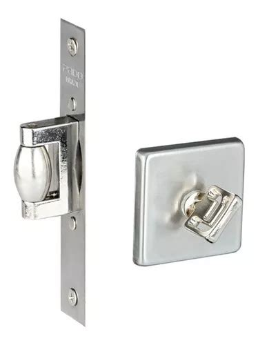 Cerradura Giratoria De Acero Inoxidable Cepillado Con Roseta Cuadrada