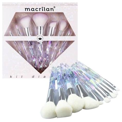 Kit C 7 Pincéis Profissionais Diamond Macrilan Ed003 Shopee Brasil