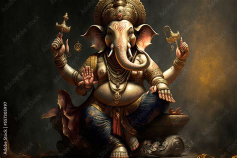 Lord Ganesha The Celebration Of Ganesh Generative AI Stock