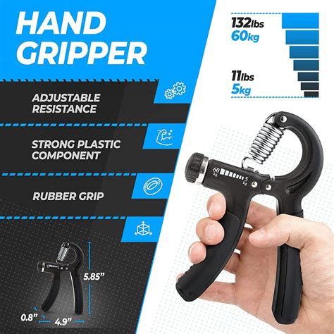 Kit Hand Grip exercício Dedos Mãos Punho Fisioterapia 5 Pçs Pulsar Sports