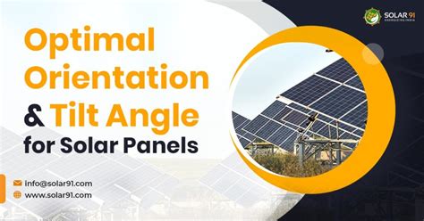 Optimal Orientation And Tilt Angle For Solar Panels Solar