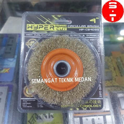 Jual Sikat Kawat Gerinda Duduk Flat Wheel Wire Brush Piring Inch Hyper