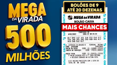 O PRÊMIO AUMENTOU MEGA DA VIRADA 500 MILHÕES BOLÕES OFICIAIS