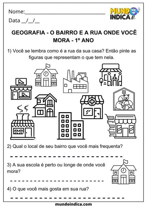 20 Atividades De Geografia Para 1 Ano Ensino Fundamental