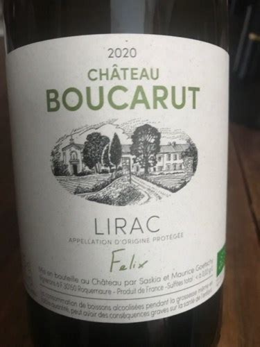 Château Boucarut Felix Lirac Vivino