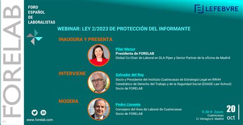Webinar Aspectos Cr Ticos Laborales De La Ley De Protecci N