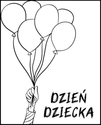 Malowanka Dzien Dziecka Balony Kolorowanki Do Druku E Kolorowanki