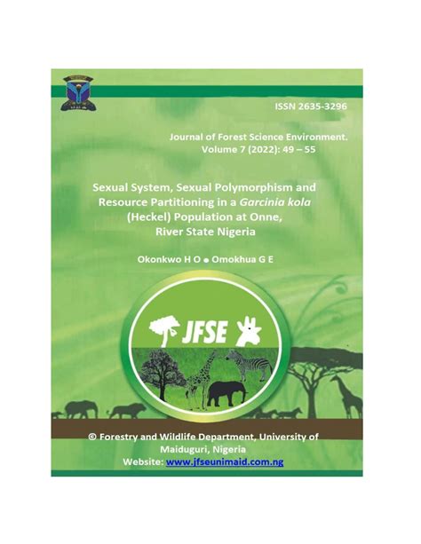 pdf sexual system sexual polymorphism and resource partitioning in a garcinia kola heckel