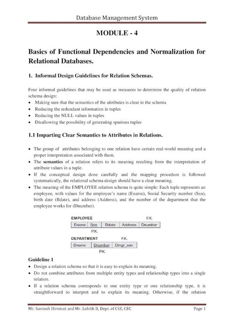 pdf module 4 basics of functional dependencies and basics of functional dependencies