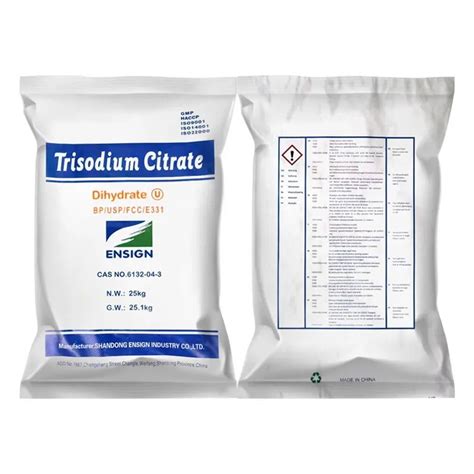 Food Grade Trisodium Citrate Sodium Citrate Powder Cas China