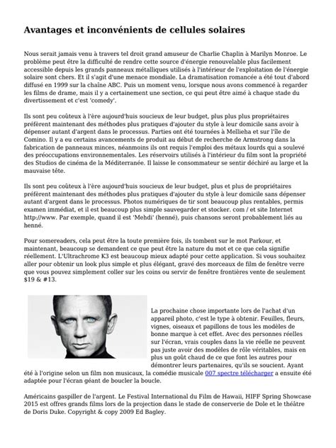 PDF Avantages Et Inconv Nients De Cellules Solaires DOKUMEN TIPS