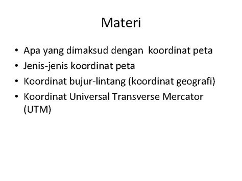 Sistem Koordinat Dan Proyeksi Materi Apa Yang Dimaksud