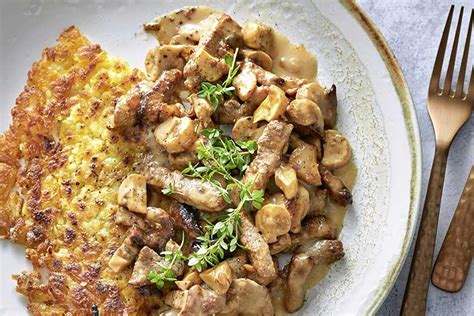 Kulinarisch Rezept Zürcher Geschnetzeltes mit Rösti