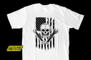 US Skull Mechanic Svg Png Sublimation Graphic By Cuts And Prints Co