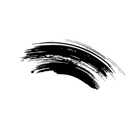 Tinta De Pincel Preta Vetor Premium