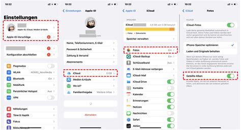 Fotos von einer iCloud in eine andere übertragen so tun