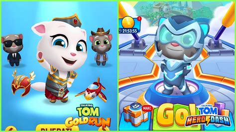 Talking Tom Gold Run Vs Talking Tom Hero Dash Lilu Gameplay