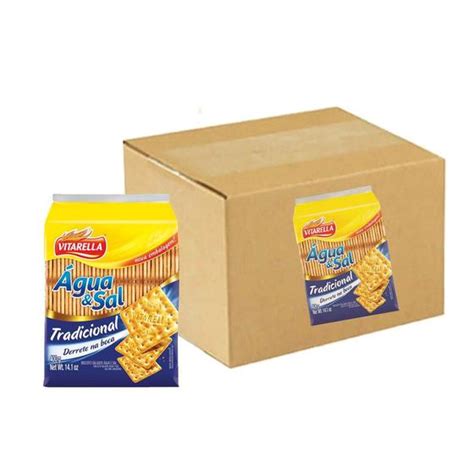 Biscoito Vitarella Água E Sal 400g Kit 20 Caixa Fechada Biscoito